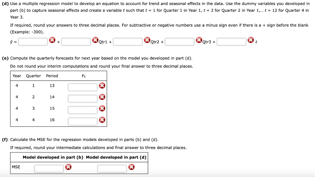 Solved Consider the following time series data.(b) Use a | Chegg.com