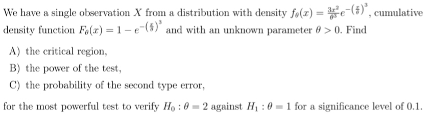 Solved We have a single observation X from a distribution | Chegg.com