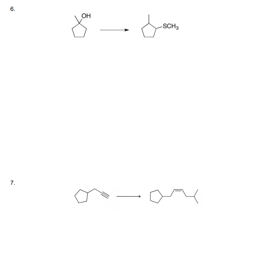 Solved 6. ОН SCH3 7. | Chegg.com