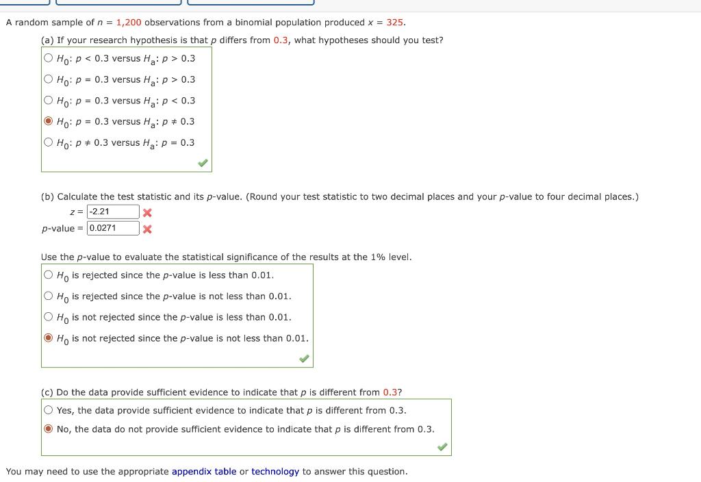 Solved random sample of n=1,200 observations from a binomial | Chegg.com