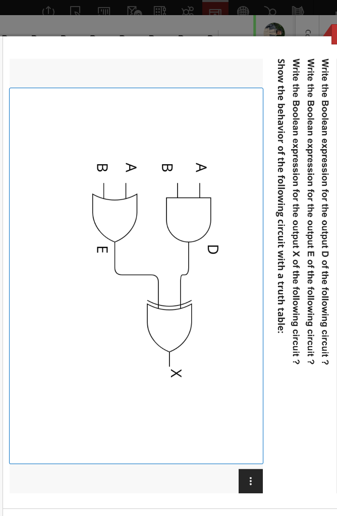 Solved Write the Boolean expression for the output D of the | Chegg.com