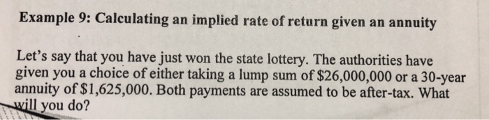 Solved Example 9: Calculating an implied rate of return | Chegg.com
