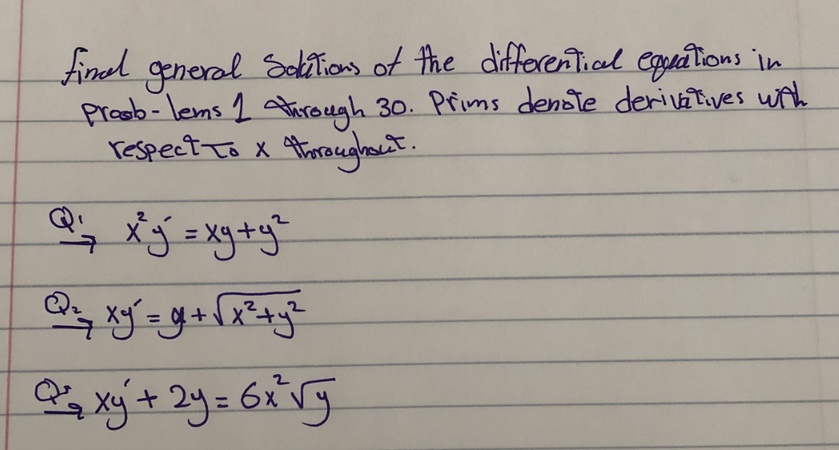 Solved final general Solations of the differential | Chegg.com