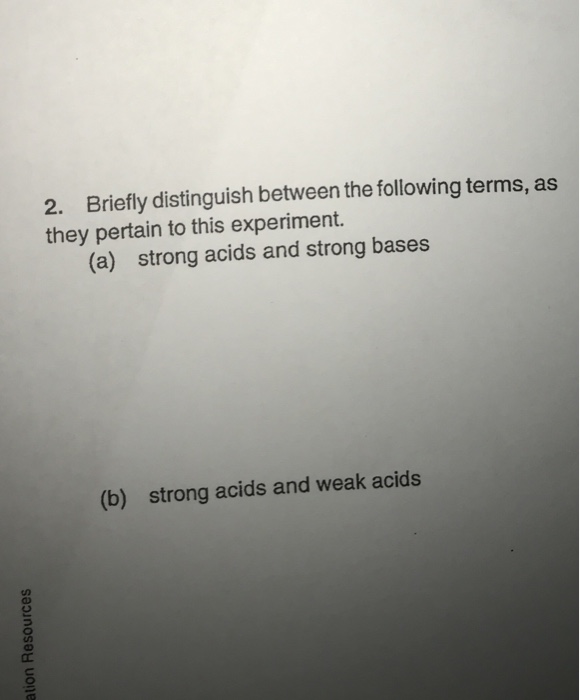 Solved 2. Briefly distinguish between the following terms, | Chegg.com