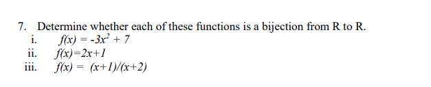 Solved 7 Determine Whether Each Of These Functions Is A