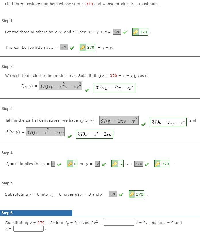 Solved Find three positive numbers whose sum is 370 and | Chegg.com