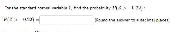 Solved For the standard normal variable Z, find the | Chegg.com