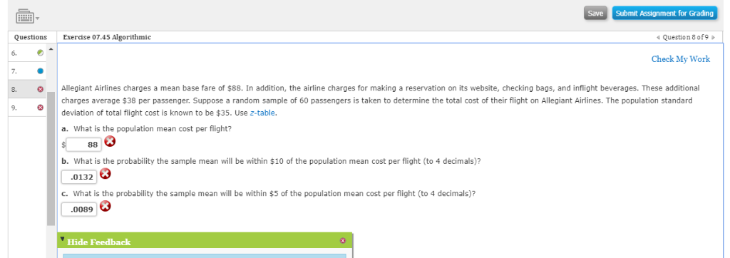 Solved Save Submit Assignment for Grading Questions Exerdse | Chegg.com
