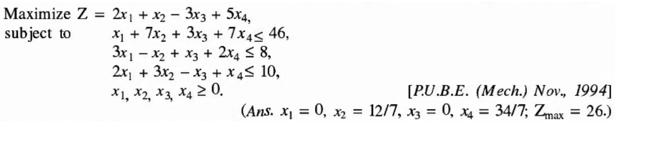 Solved Maximize Z=2x1+x2-3x3+5x4, ﻿subject | Chegg.com