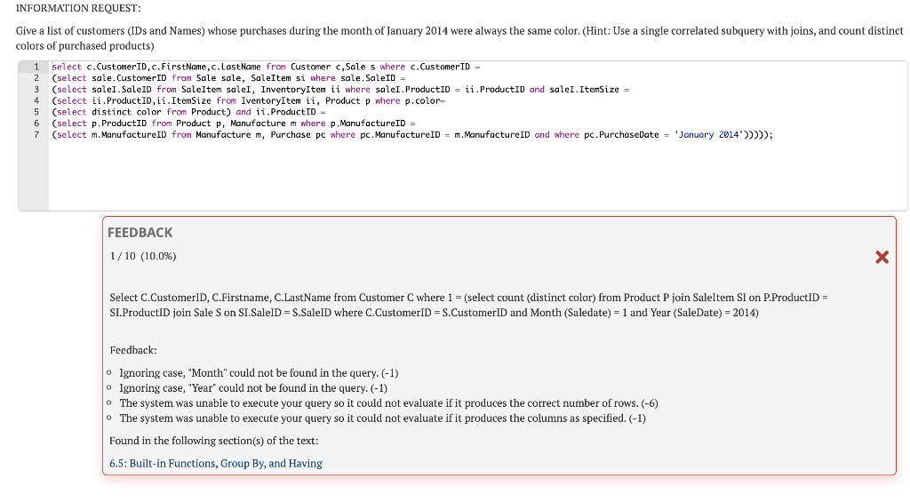 Solved 2 Formulate a single SQL query to produce the | Chegg.com