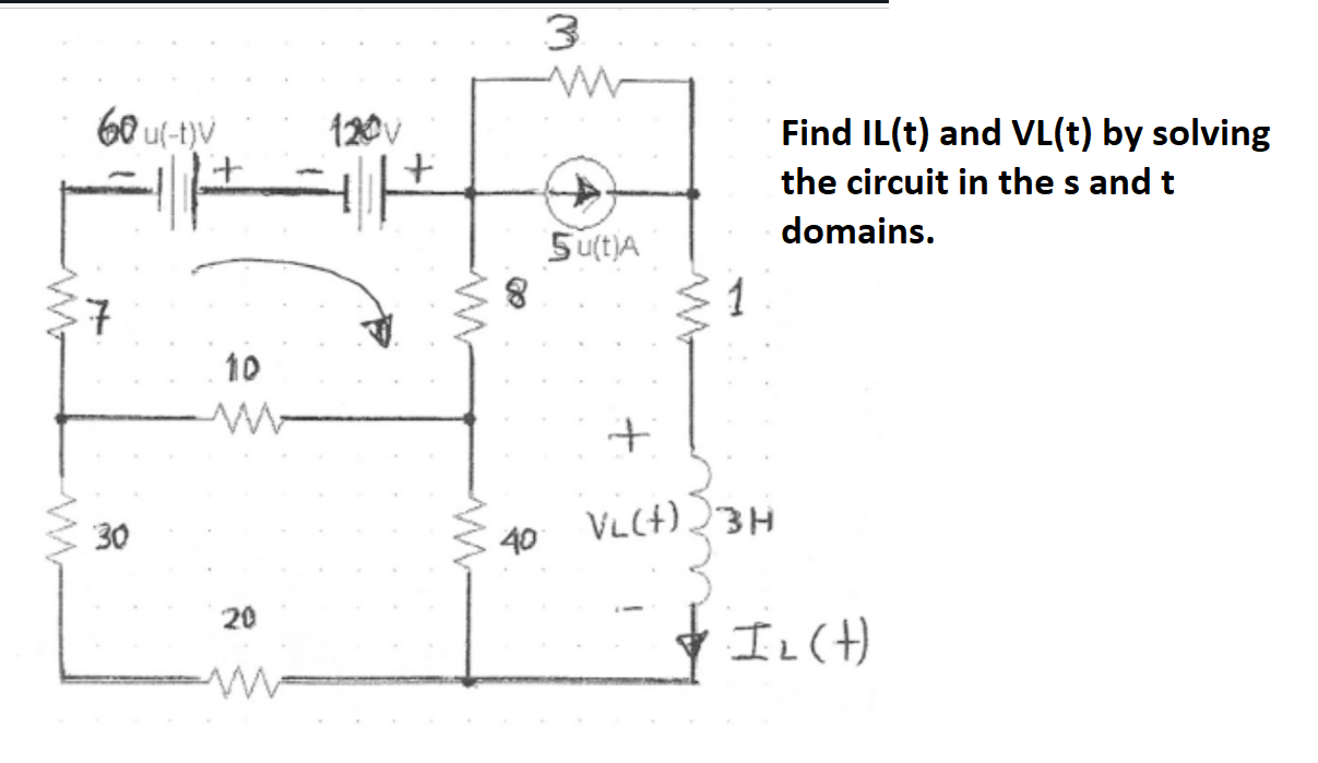 Solved Find IL(t) ﻿and VL(t) ﻿by solving the circuit in the | Chegg.com