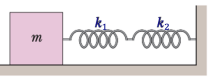 Solved Two springs are joined and connected (in series) to a | Chegg.com