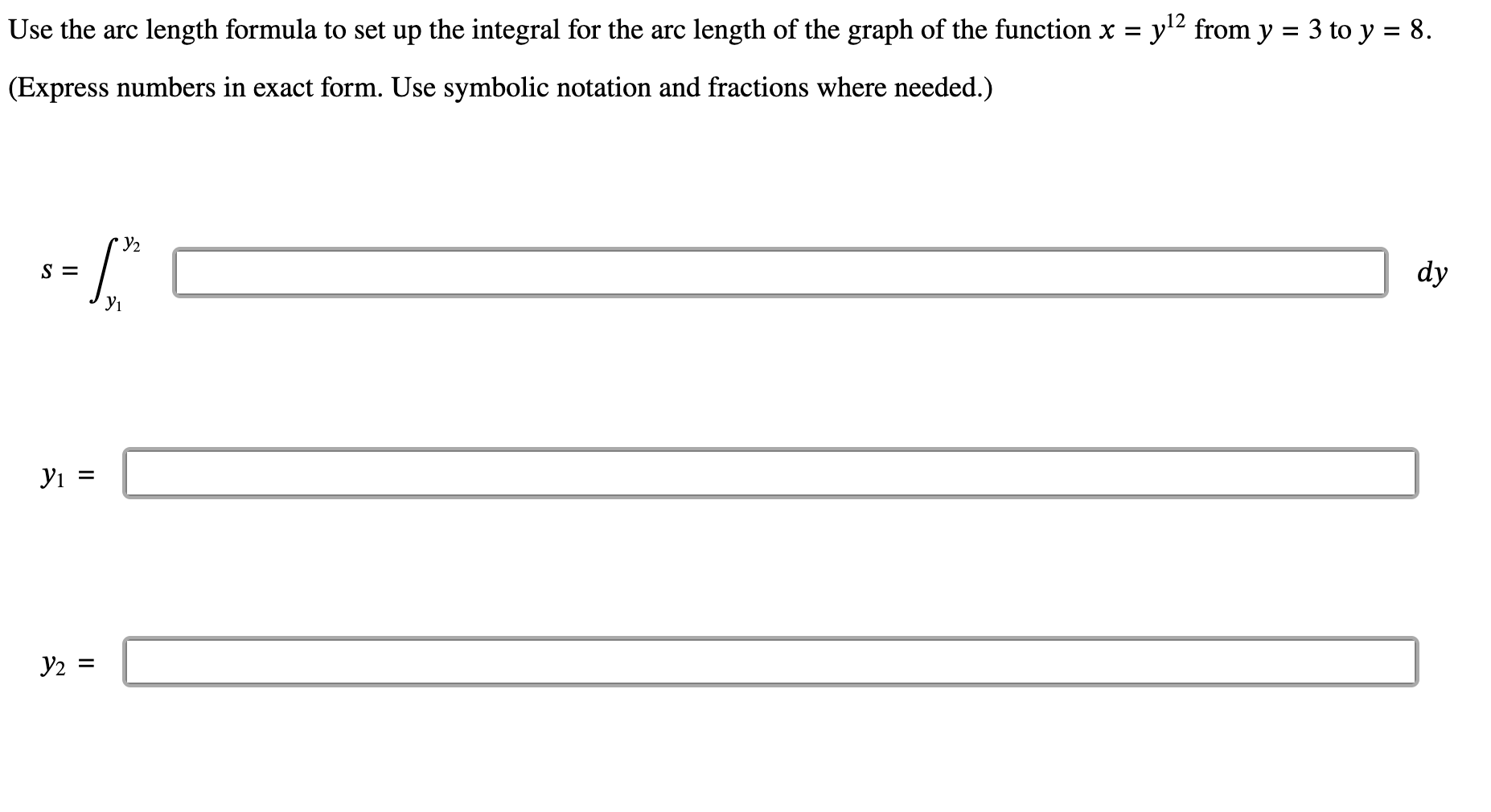 Solved Use the arc length formula to set up the integral for | Chegg.com