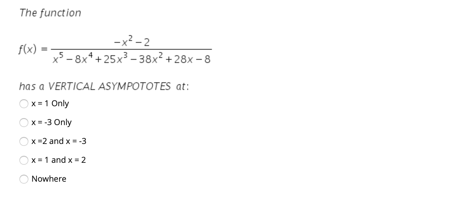 Solved The function f(x) = -x2-2 X5 - 8x4 + 25x3-38x2+28x - | Chegg.com