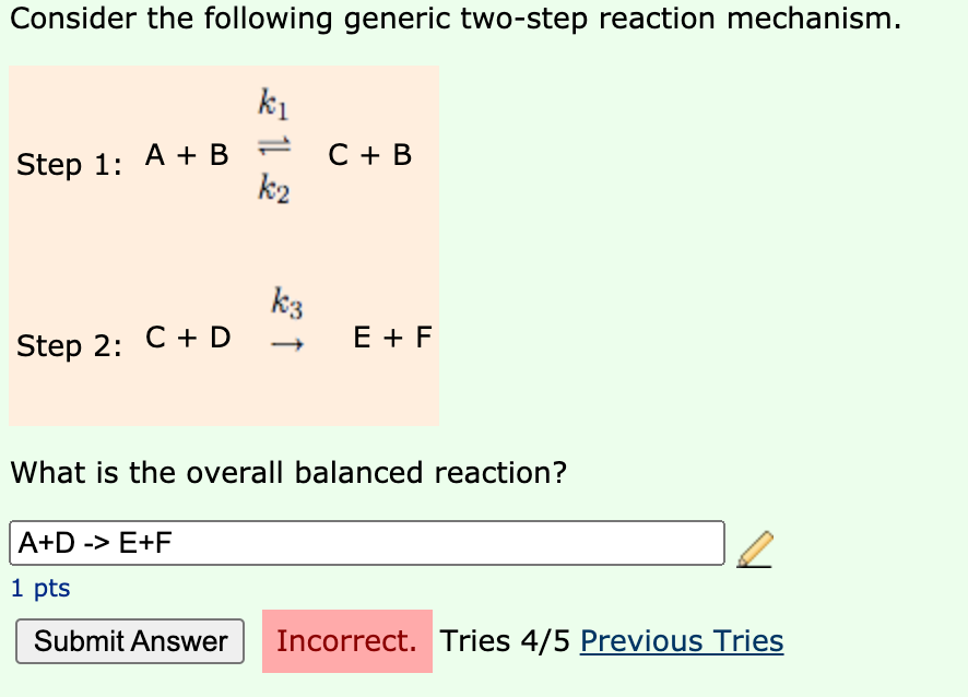 Solved Consider the following generic two-step reaction | Chegg.com