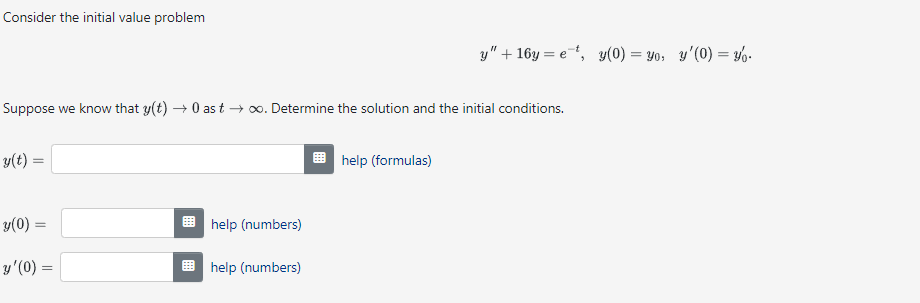 Solved Consider the initial value problem | Chegg.com