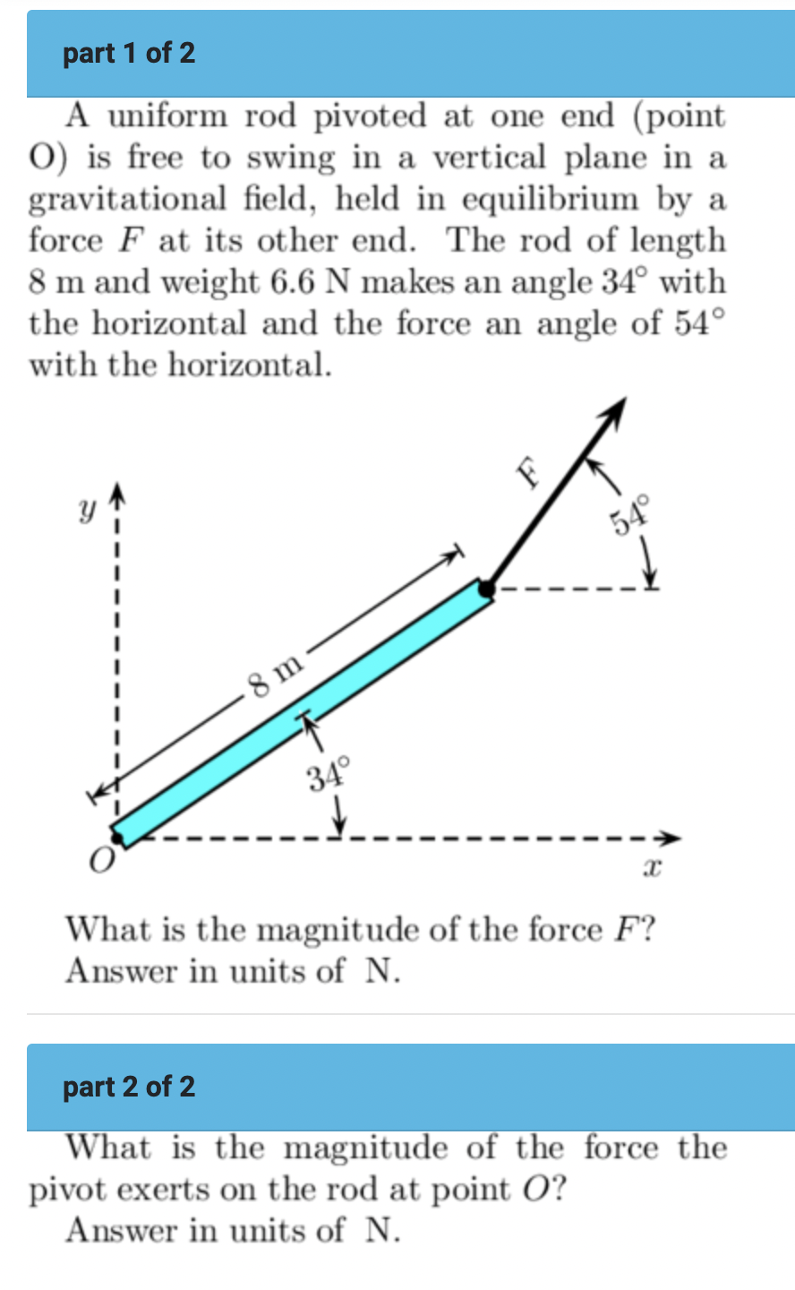 Solved A uniform rod pivoted at one end (point O) is free to | Chegg.com