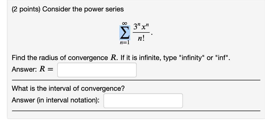 Solved (2 points) Consider the power | Chegg.com