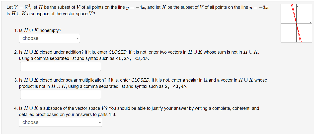 Solved Let V=R2, let H be the subset of V of all points on | Chegg.com Solved Let V=R2, let H be the subset of V of all points on | Chegg.com