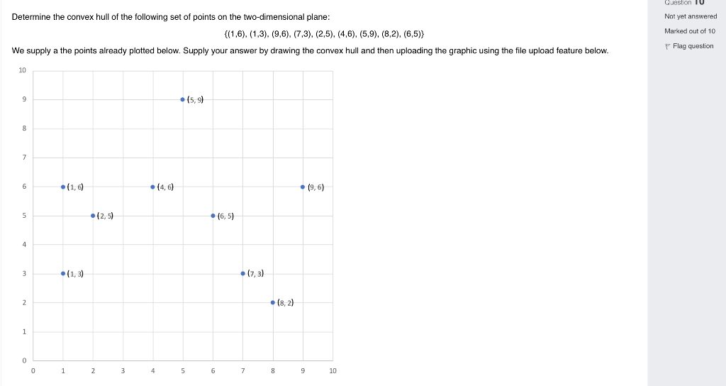 Solved Cuestion 10 Not yet answered Marked out of 10 | Chegg.com
