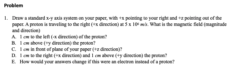 Solved Problem 1. Draw a standard x-y axis system on your | Chegg.com