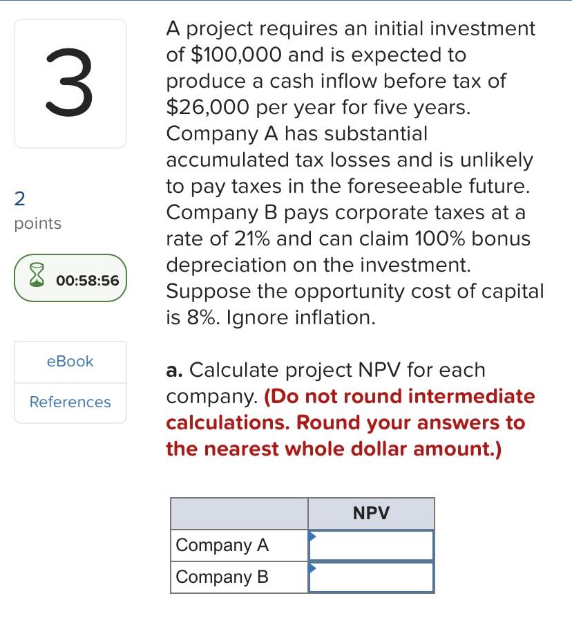 Solved 3 A project requires an initial investment of | Chegg.com