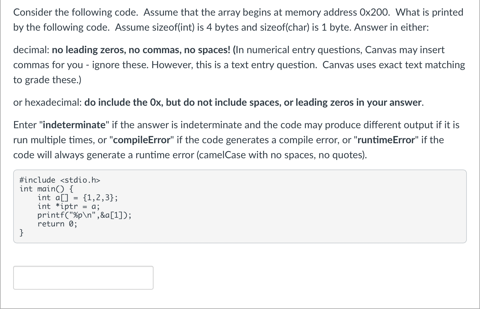 Solved Consider the following code. Assume that the array | Chegg.com