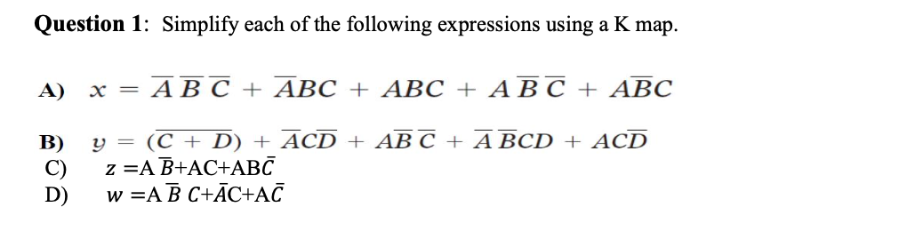 Solved Question 1: Simplify each of the following | Chegg.com