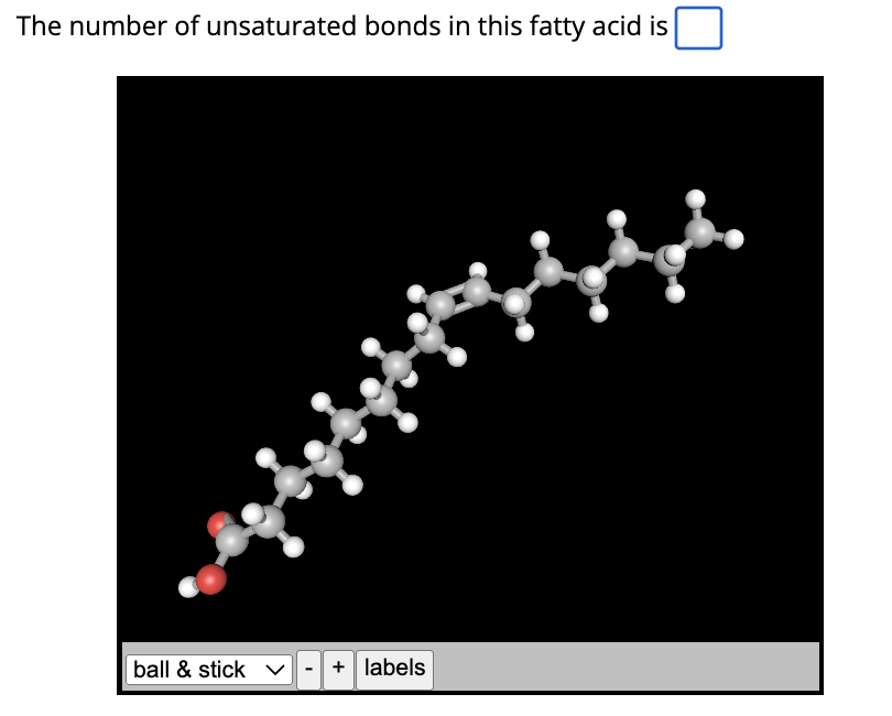 Solved The number of unsaturated bonds in this fatty acid is | Chegg.com