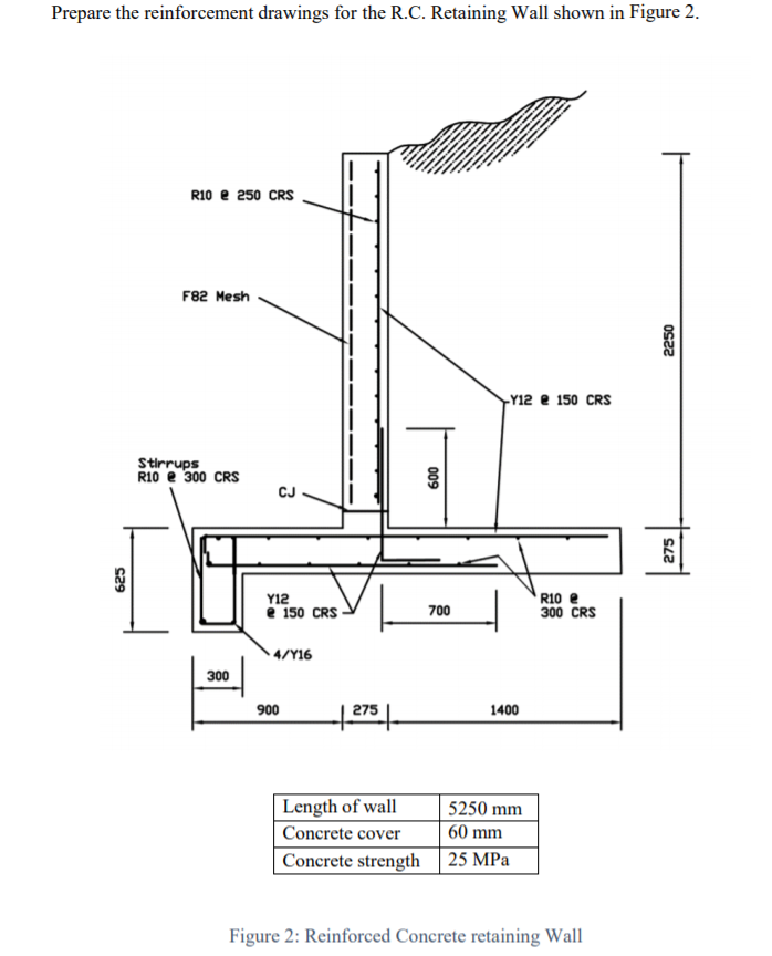 Prepare the reinforcement drawings for the R.C. | Chegg.com