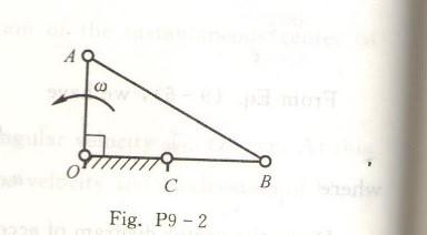 Solved 9 - 2 In the linkage mechanism, as shown in Fig. | Chegg.com