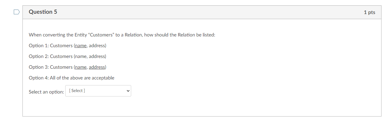 Solved Question 1 When Converting A Multivalued Attribute 