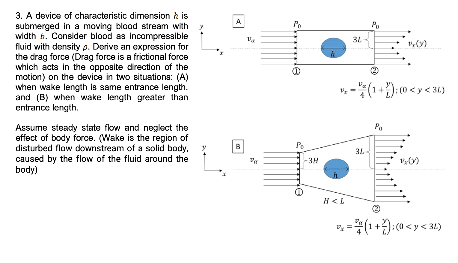 Solved 3. A device of characteristic dimension h is | Chegg.com