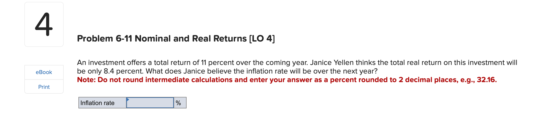 Solved Problem 6-11 ﻿Nominal and Real Returns [LO 4]An | Chegg.com