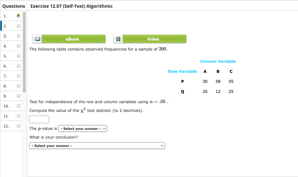 Solved The following table contains observed frequencies for | Chegg.com