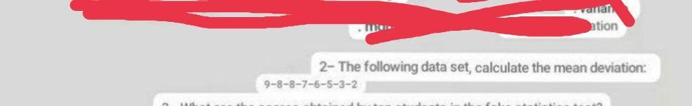 Solved varian bation 2- The following data set, calculate | Chegg.com