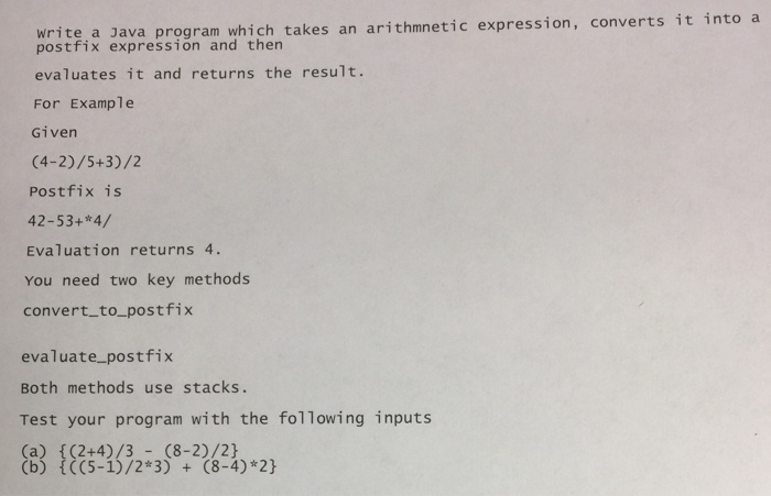 Solved ite a Java program which takes an arithmnetic | Chegg.com