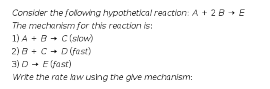 Solved Consider the following hypothetical reaction: A + 2B | Chegg.com