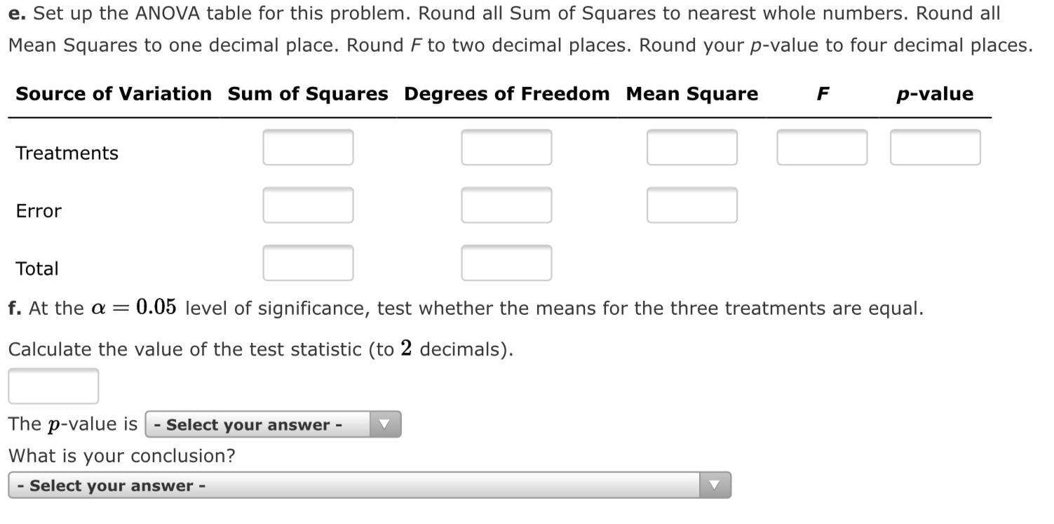 Solved Exercise 13.01 Algo (Analysis of Variance and the | Chegg.com