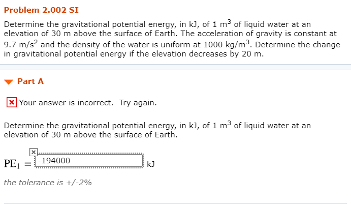 Solved Problem 2.002 SI Determine the gravitational | Chegg.com