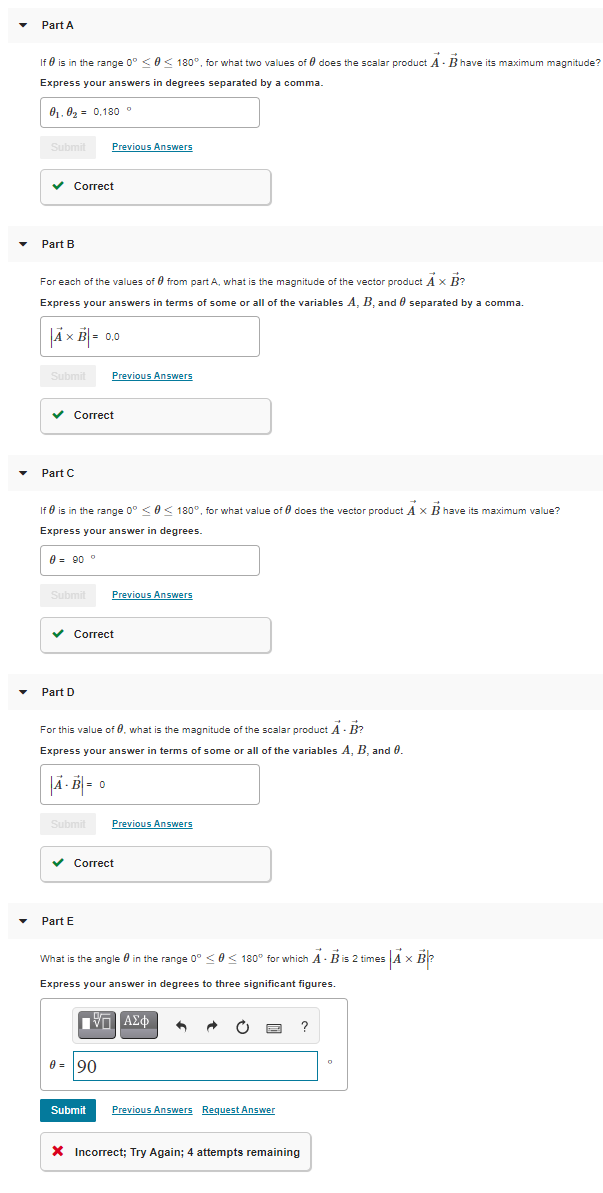Solved Vectors A and B are in the ty-plane. Vector A is in | Chegg.com
