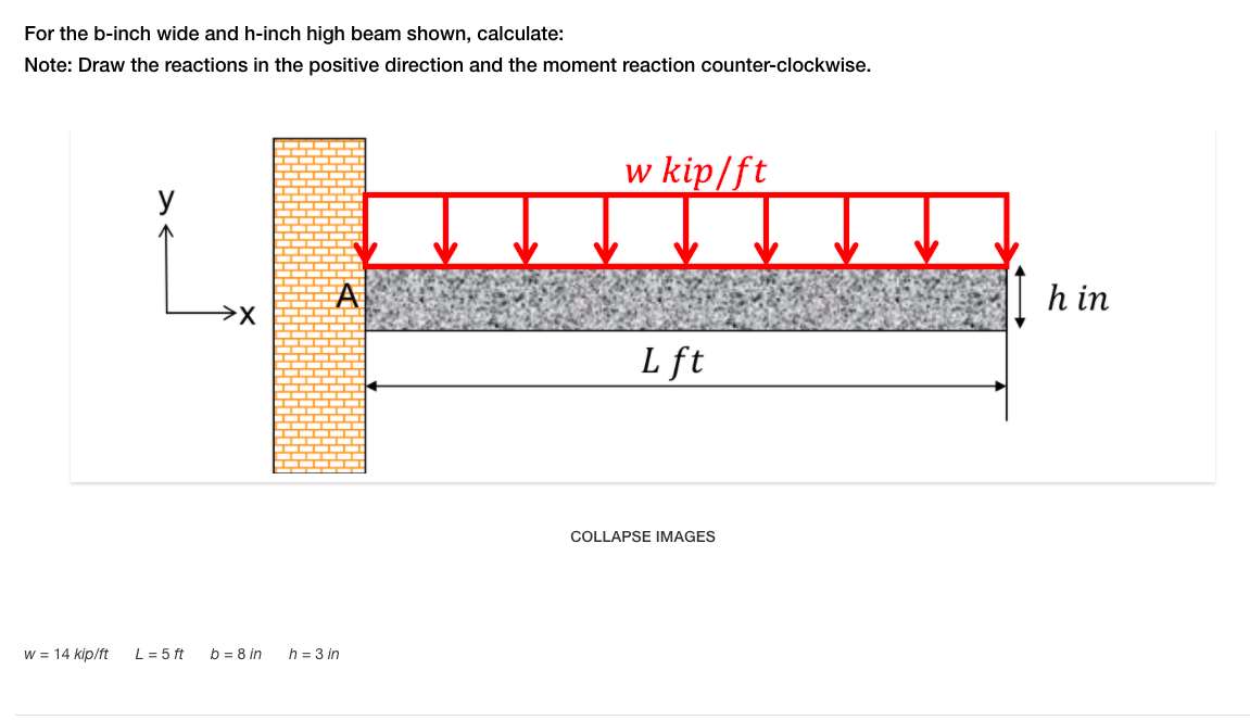 Solved For the b-inch wide and h-inch high beam shown, | Chegg.com