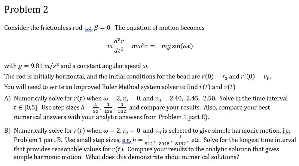 Solved I need help with Problem 2A and 2B please include | Chegg.com