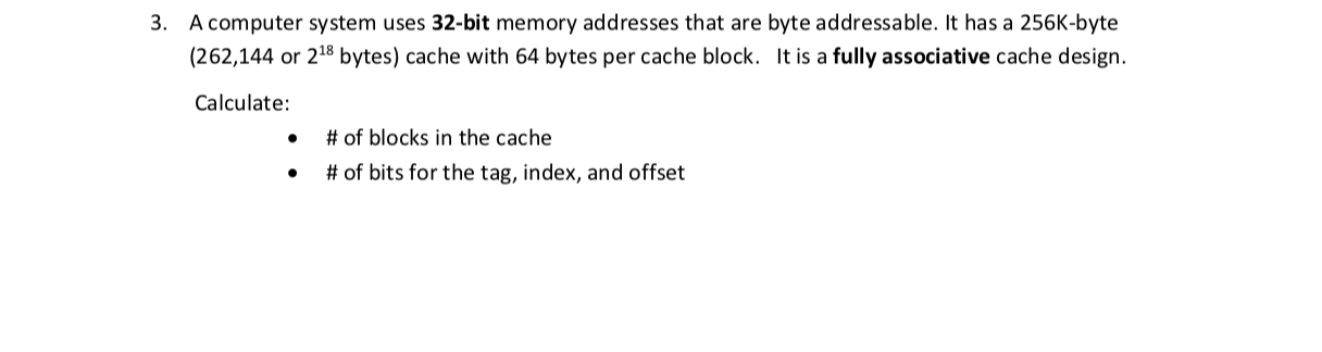 Solved 3 A Computer System Uses 32 Bit Memory Addresses 