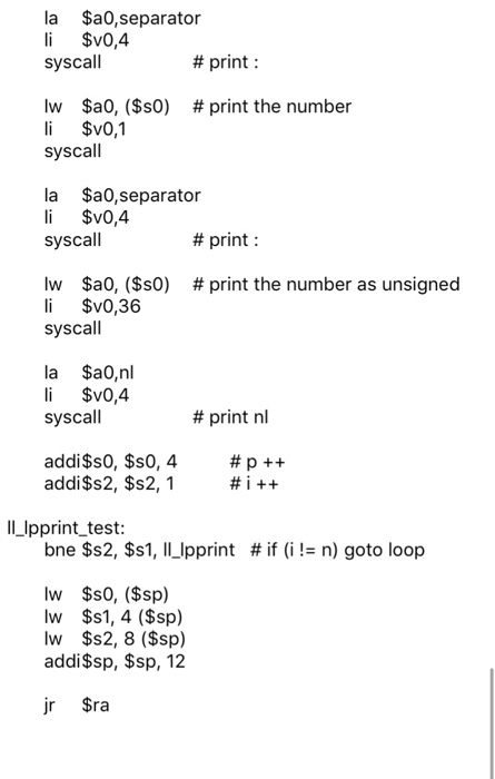 Solved This code is done in MARS and its from - computer | Chegg.com