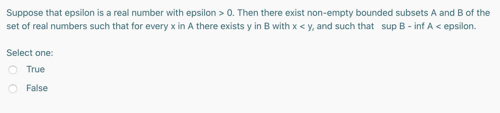Solved Suppose that epsilon is a real number with epsilon > | Chegg.com