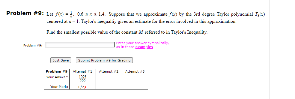 Solved roblem \# 9: Let f(x)=x1,0.6≤x≤1.4. Suppose that we | Chegg.com Solved roblem \# 9: Let f(x)=x1,0.6≤x≤1.4. Suppose that we | Chegg.com