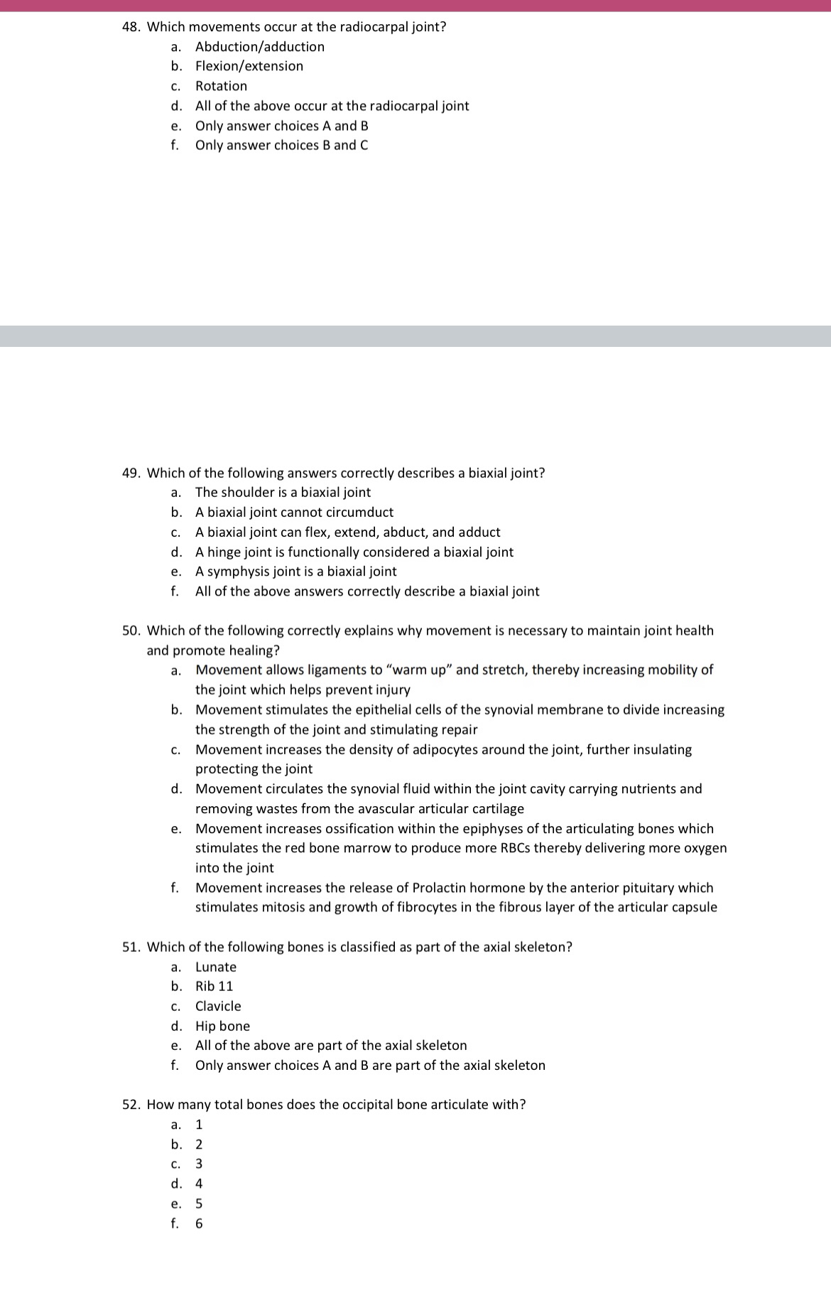 Solved 6. Which of the following directional term statements | Chegg.com