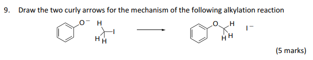 Solved 9. Draw the two curly arrows for the mechanism of the | Chegg.com