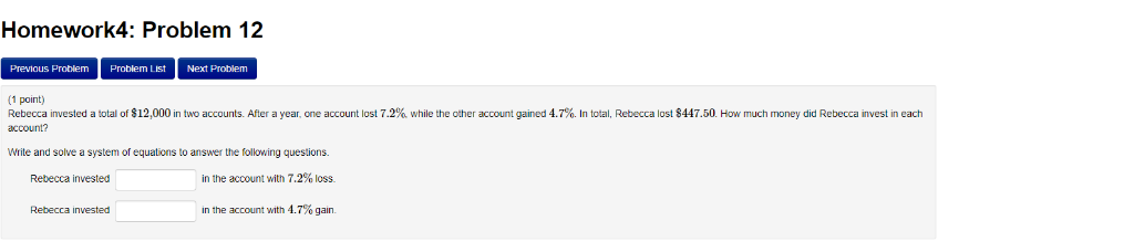 Solved Homework4: Problem 12 Previous Problem Problem List | Chegg.com